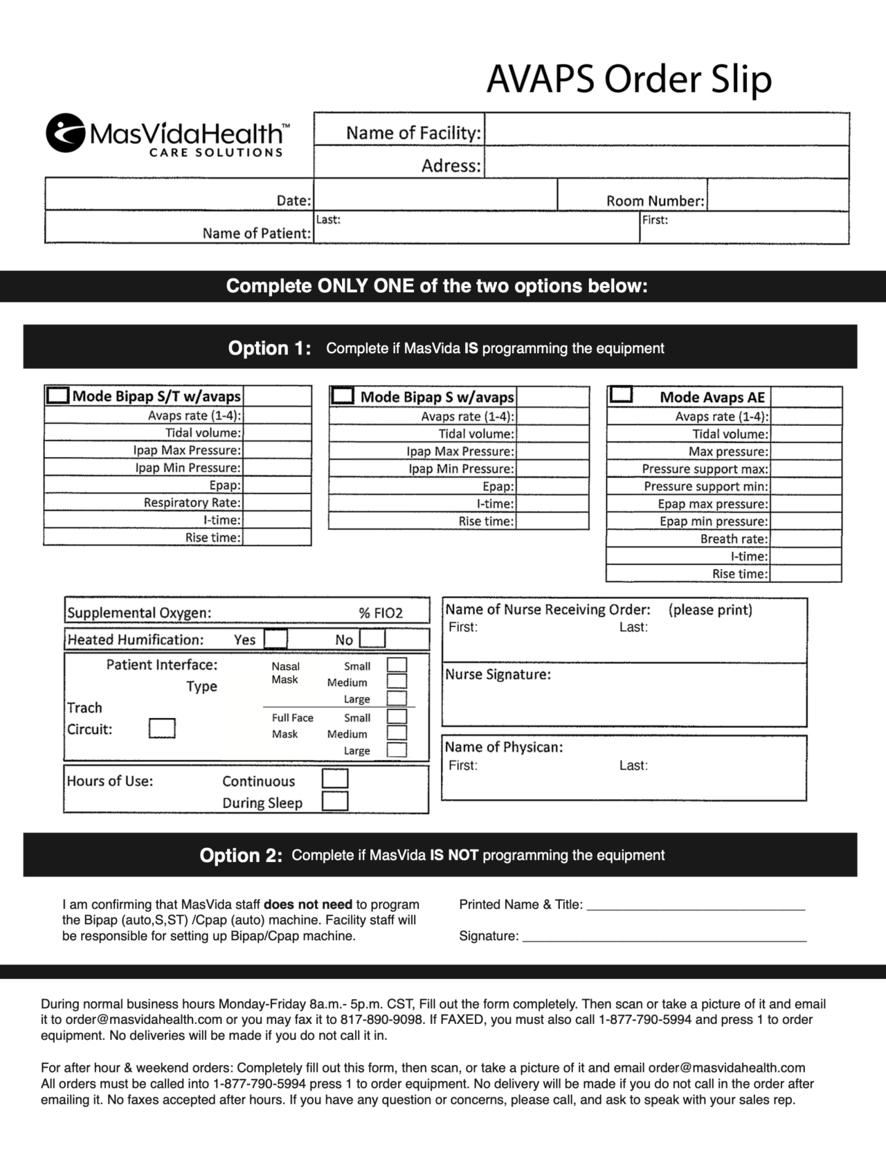 Healthcare Forms - MasVida Health